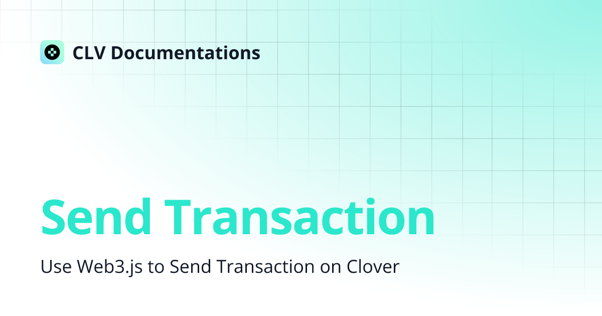 Send Transaction | CLV Documentations